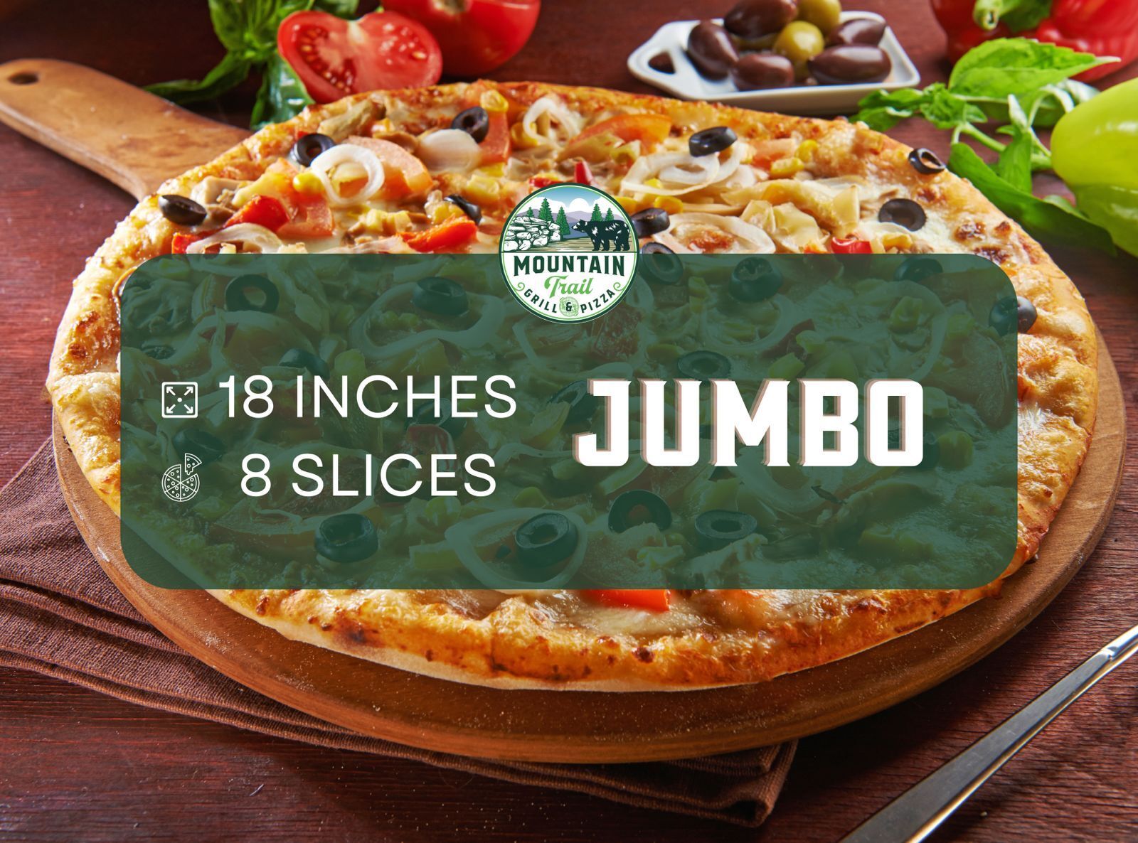 Jumbo Cheese Pizza | Mountain Trail